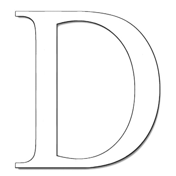 Disegni di Lettera D da colorare - Disegni-Colorare.Com