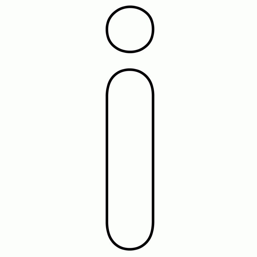 Lettera semplice I da colorare. Scarica, stampa o colora subito online!