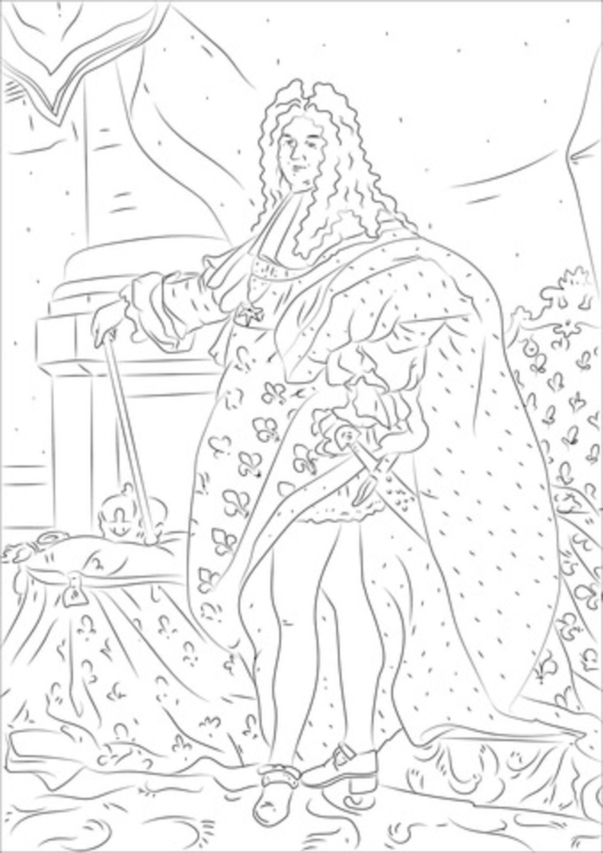 Luigi XIV da colorare. Scarica, stampa o colora subito online!