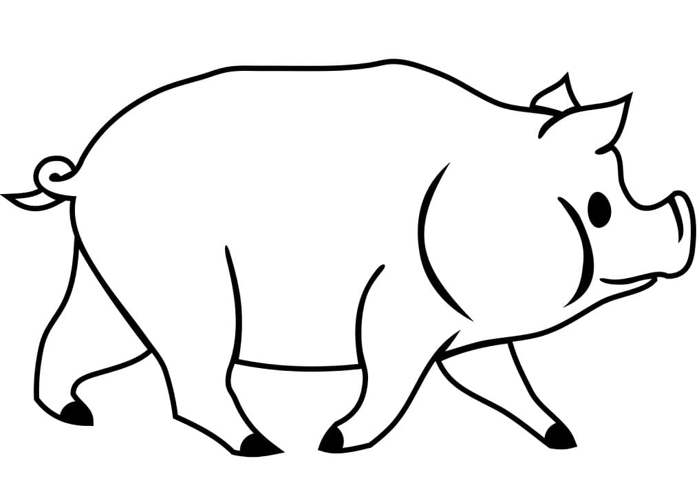 Disegni di Maiale da colorare - Disegni-Colorare.Com