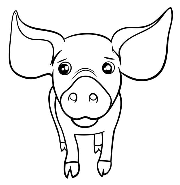 Disegni di Maiale da colorare - Disegni-Colorare.Com
