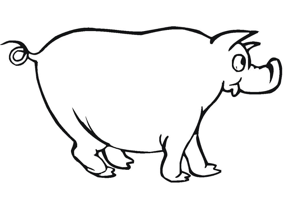Disegni di Maiale da colorare - Disegni-Colorare.Com