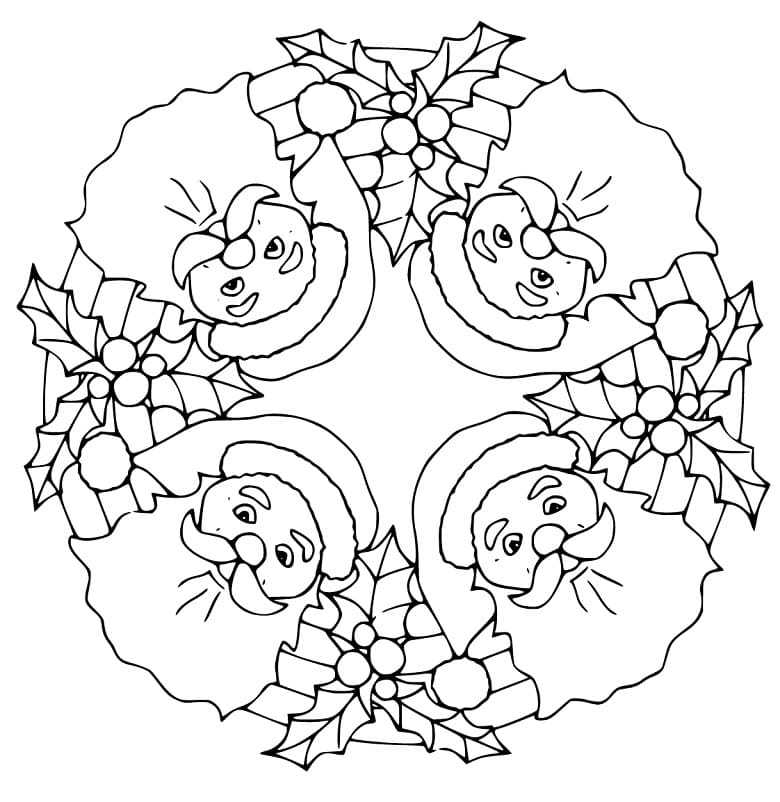 Mandala di Babbo Natale da colorare. Scarica, stampa o colora subito ... Mandala di Babbo Natale da colorare. Scarica, stampa o colora subito ...