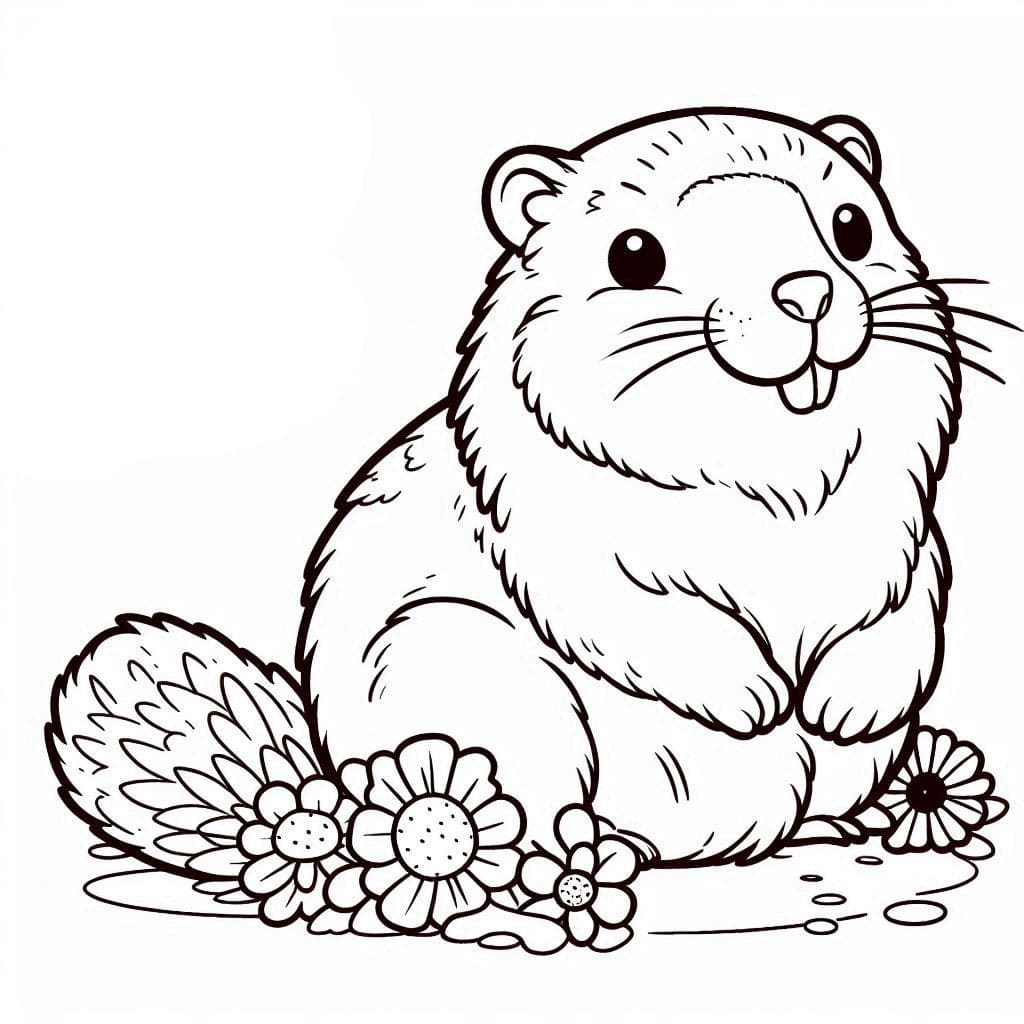 Disegni di Marmotta da colorare - Disegni-Colorare.Com