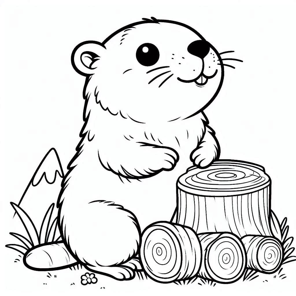 Disegni di Marmotta da colorare - Disegni-Colorare.Com