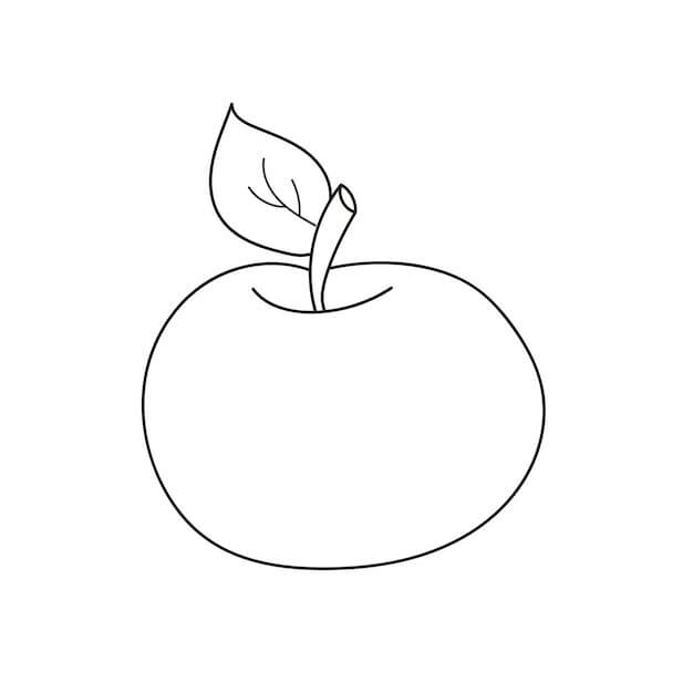 Disegni di Mela da colorare - Disegni-Colorare.Com