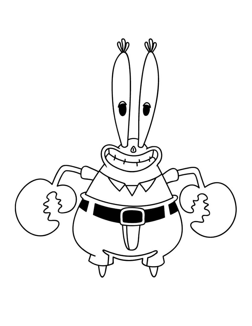 Mr. Krabs Divertimento da colorare. Scarica, stampa o colora subito online!
