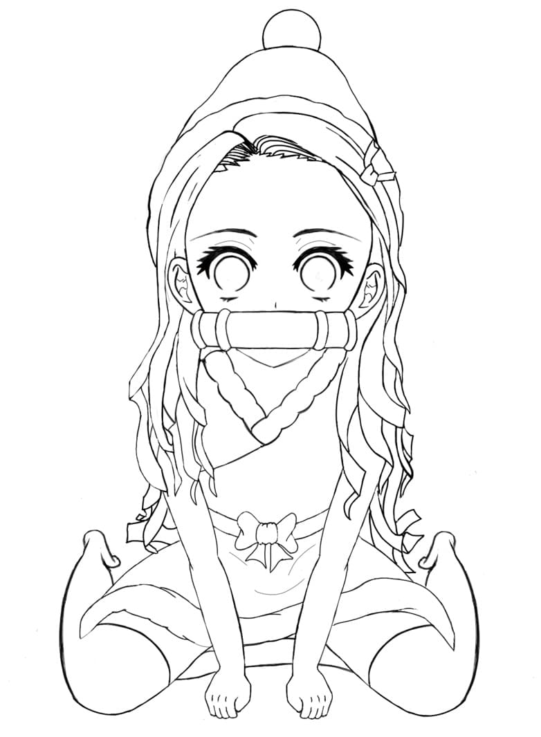 Lovely Nezuko Demon Slayer da colorare. Scarica, stampa o colora subito ...