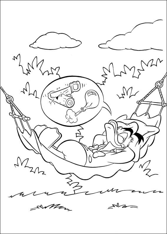 Paperino che Dorme da colorare. Scarica, stampa o colora subito online!