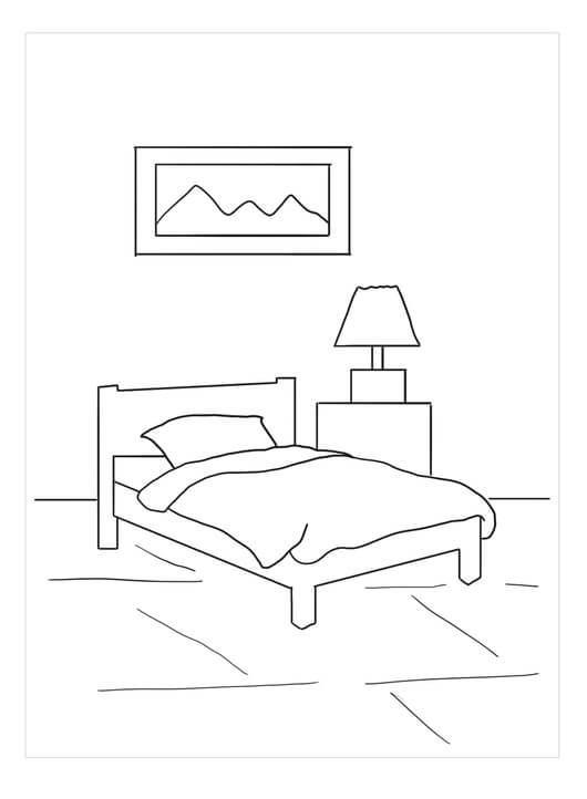 Disegni di Camera Da Letto da colorare - Disegni-Colorare.Com