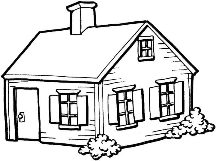 Disegni di Casa da colorare - Disegni-Colorare.Com