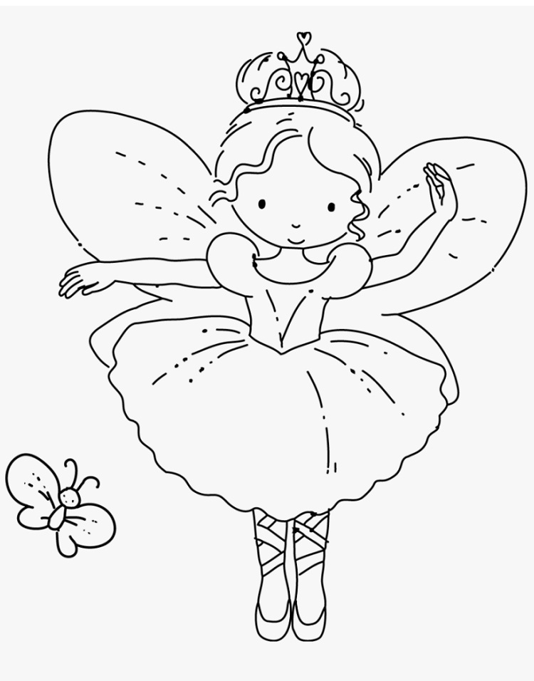 Disegni di Fata da colorare - Disegni-Colorare.Com