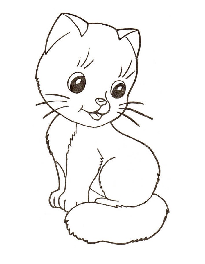 Disegni di Gattino da colorare - Disegni-Colorare.Com