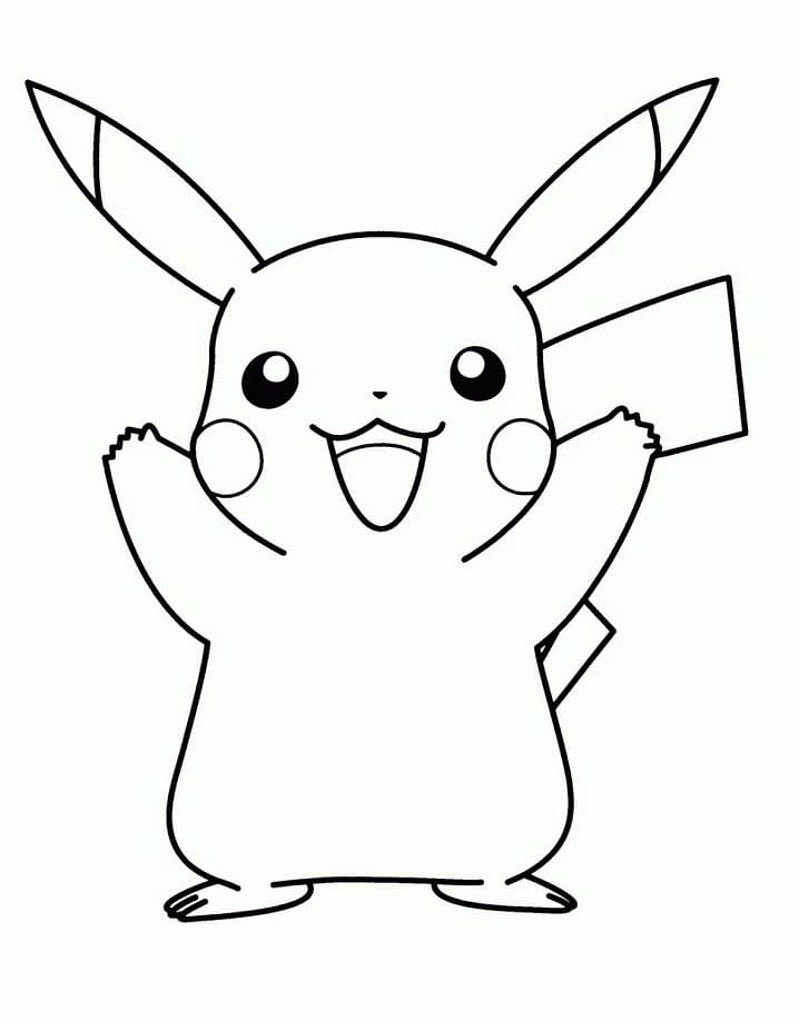 Pikachu Stampabile da colorare. Scarica, stampa o colora subito online!