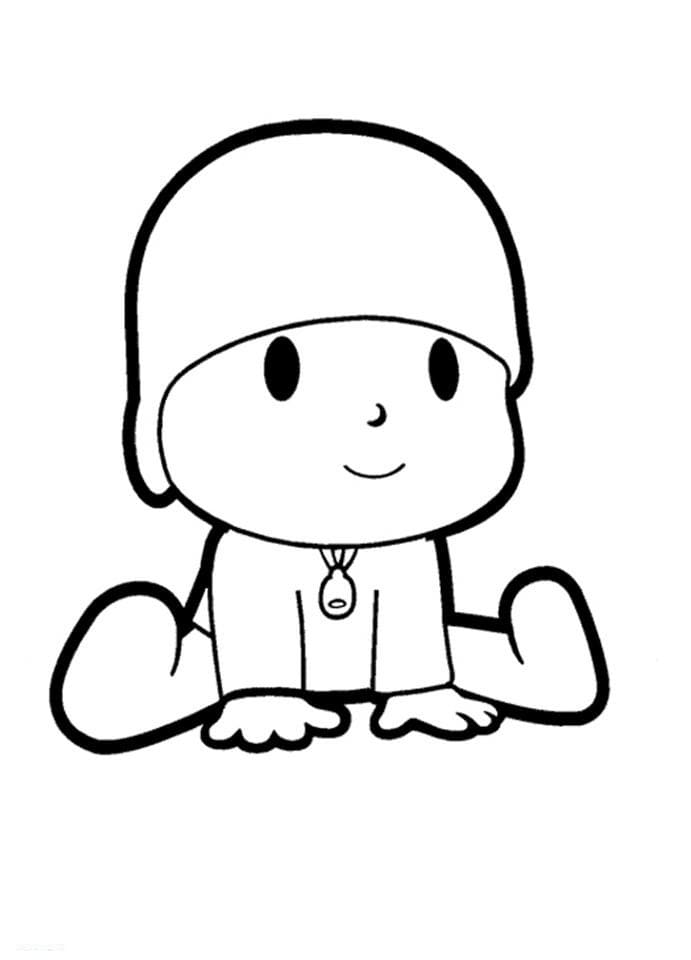 Pocoyo è Seduto da colorare. Scarica, stampa o colora subito online!