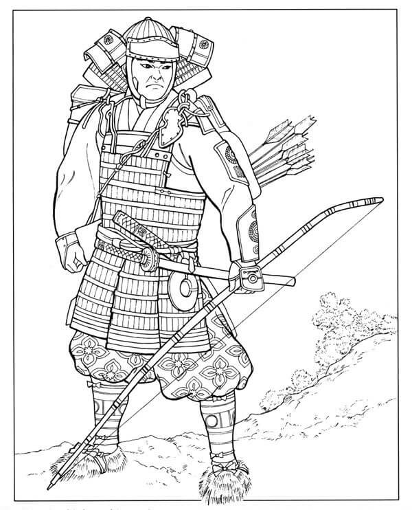 Disegni di Samurai da colorare - Disegni-Colorare.Com
