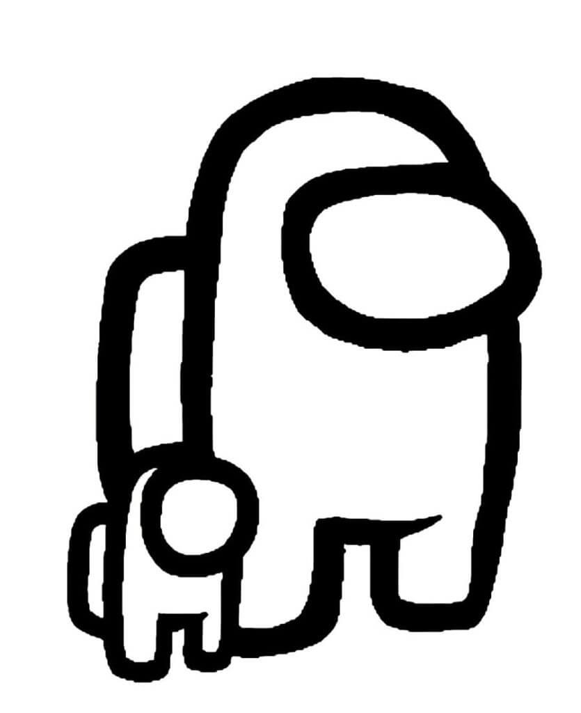 Semplice Among Us da colorare. Scarica, stampa o colora subito online!