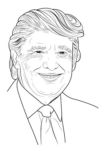 Disegni di Donald Trump da colorare - Disegni-Colorare.Com