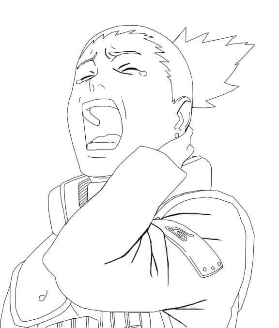 Coloring Shikamaru Naruto Pages Drawings Thinking Smile Anime Printable ...