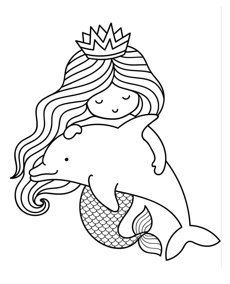 Disegni di Sirena da colorare - Disegni-Colorare.Com
