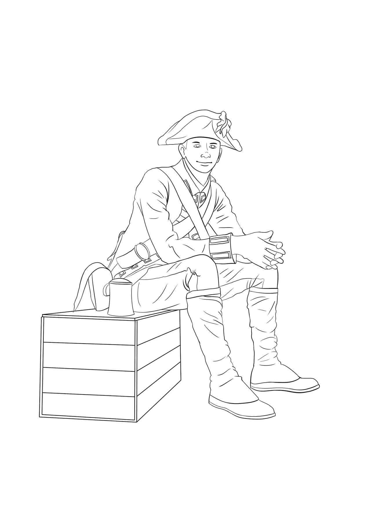 Soldato Seduto del Secolo da colorare. Scarica, stampa o colora subito ...