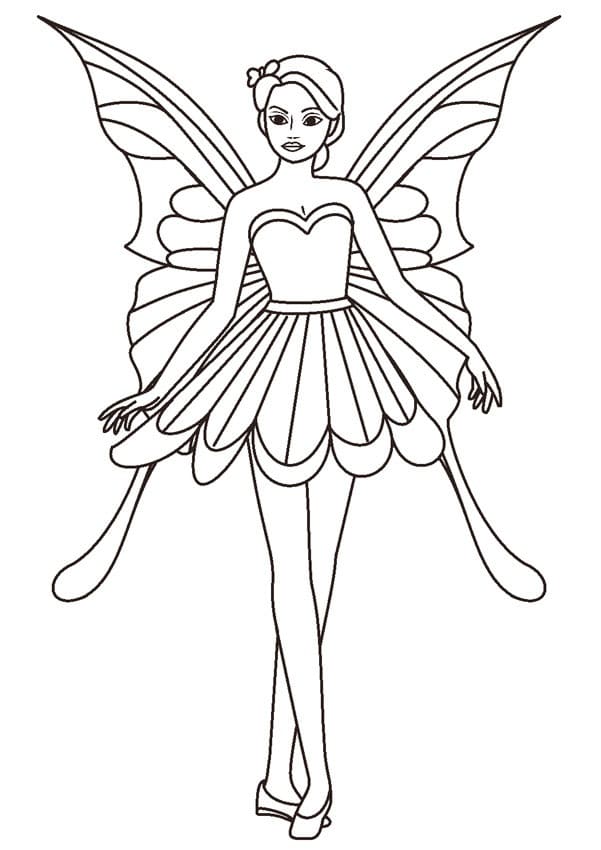 Sorprendente Fata da colorare. Scarica, stampa o colora subito online!