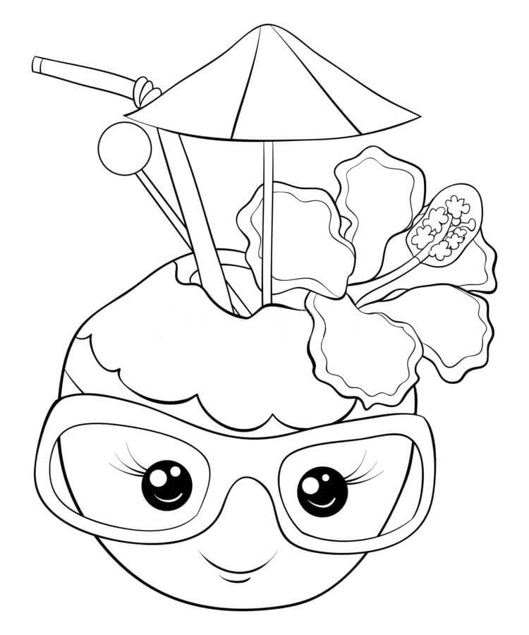 Cocco Semplice da colorare. Scarica, stampa o colora subito online!