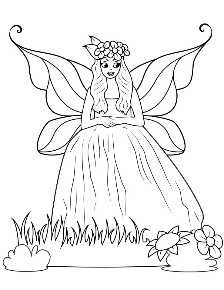 Disegni di Fata da colorare - Disegni-Colorare.Com