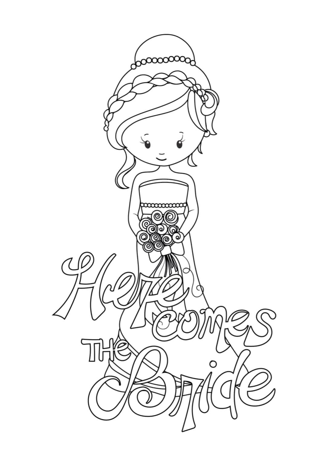 Disegni di Matrimonio da colorare - Disegni-Colorare.Com
