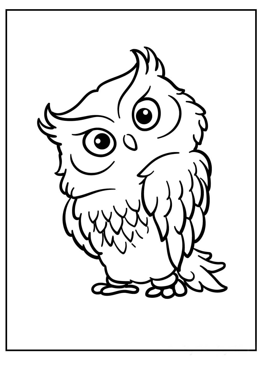 Disegni di Gufi (Civette) da colorare - Disegni-Colorare.Com