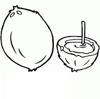 Disegni di Noci Di Cocco da colorare - Disegni-Colorare.Com