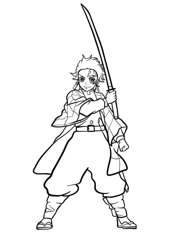 Tanjiro Kamado Demon Slayer da colorare. Scarica, stampa o colora ... Tanjiro Kamado Demon Slayer da colorare. Scarica, stampa o colora ...
