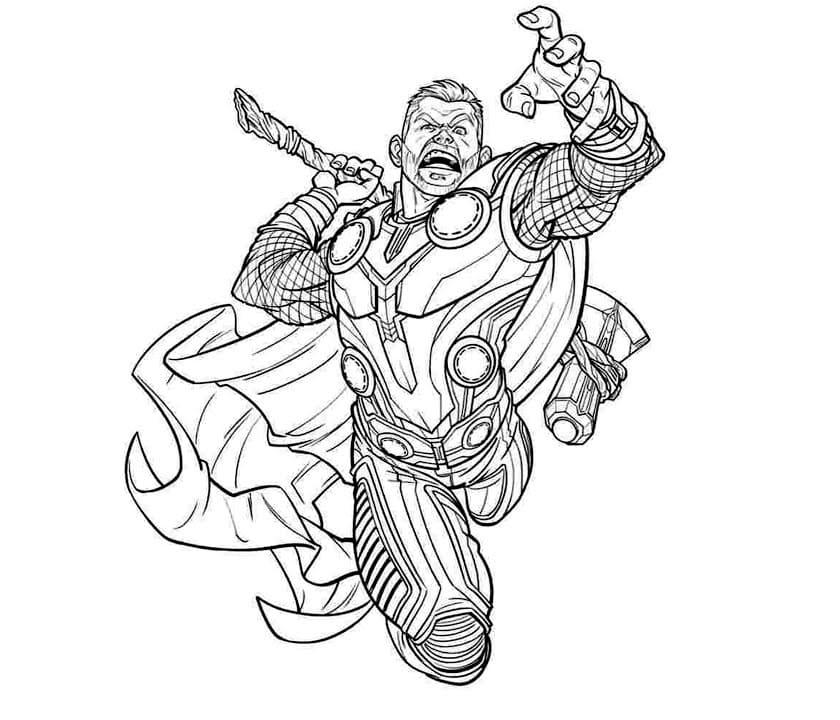 Disegni di Thor da colorare - Disegni-Colorare.Com