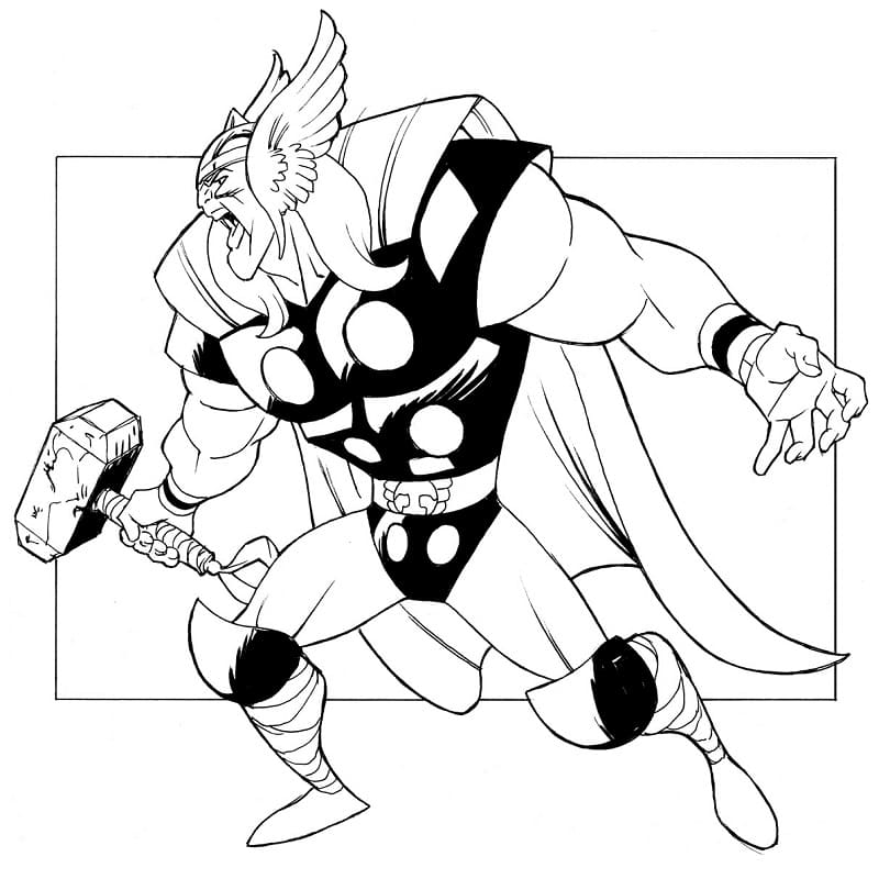Disegni di Thor da colorare - Disegni-Colorare.Com