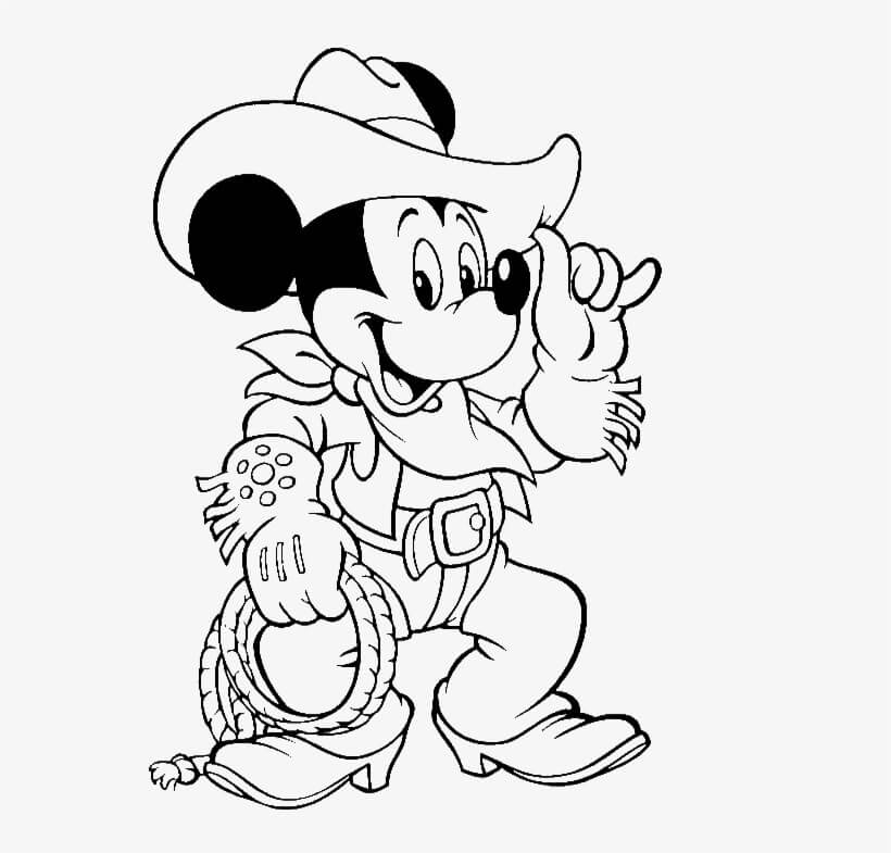 Topolino Cowboy da colorare. Scarica, stampa o colora subito online! Topolino Cowboy da colorare. Scarica, stampa o colora subito online!