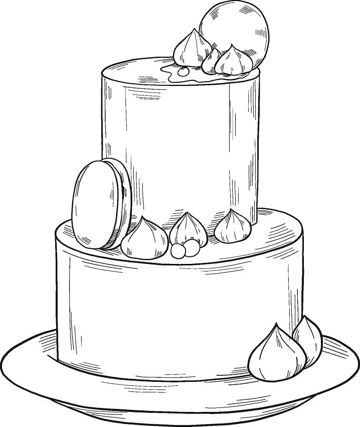 Disegni di Torta da colorare - Disegni-Colorare.Com