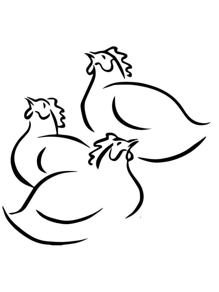 Disegni di Gallina da colorare - Disegni-Colorare.Com