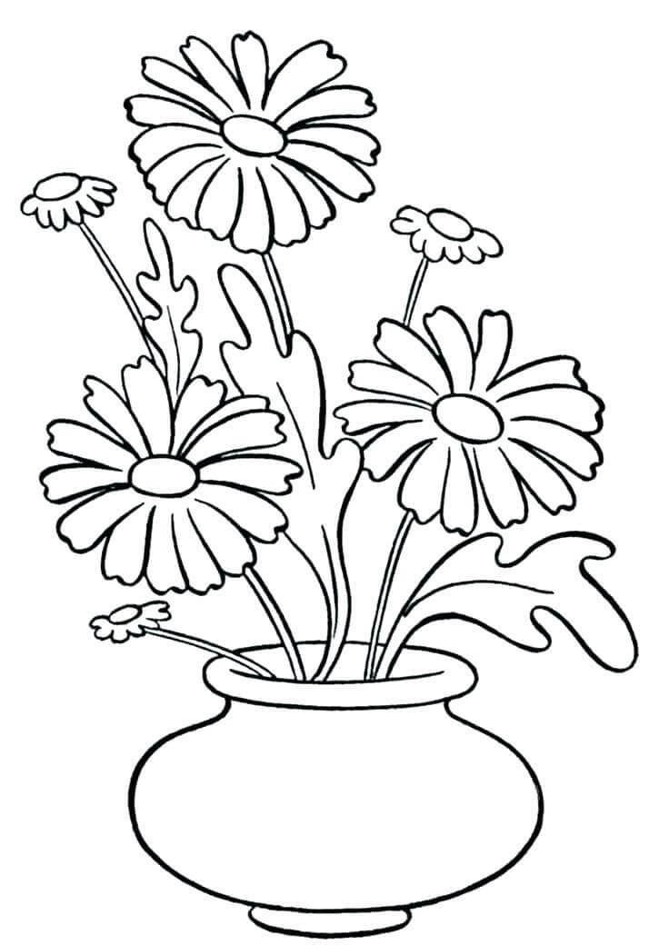 Vaso di Fiori Stampabile da colorare. Scarica, stampa o colora subito ...