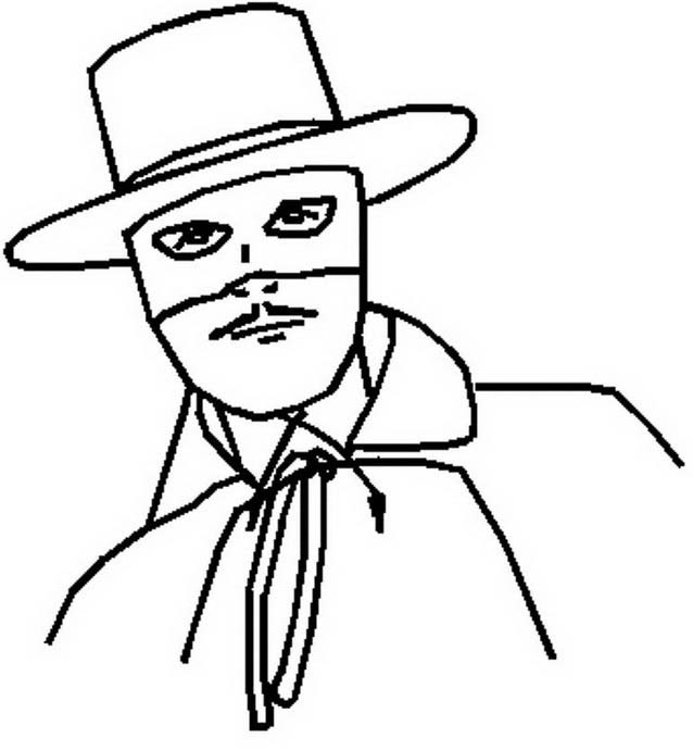 Disegni di Zorro da colorare - Disegni-Colorare.Com