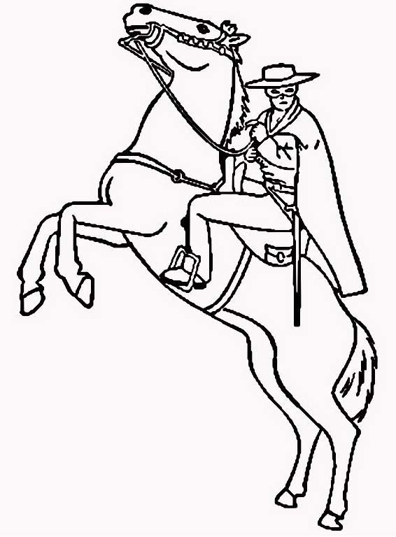 Disegni di Zorro da colorare - Disegni-Colorare.Com