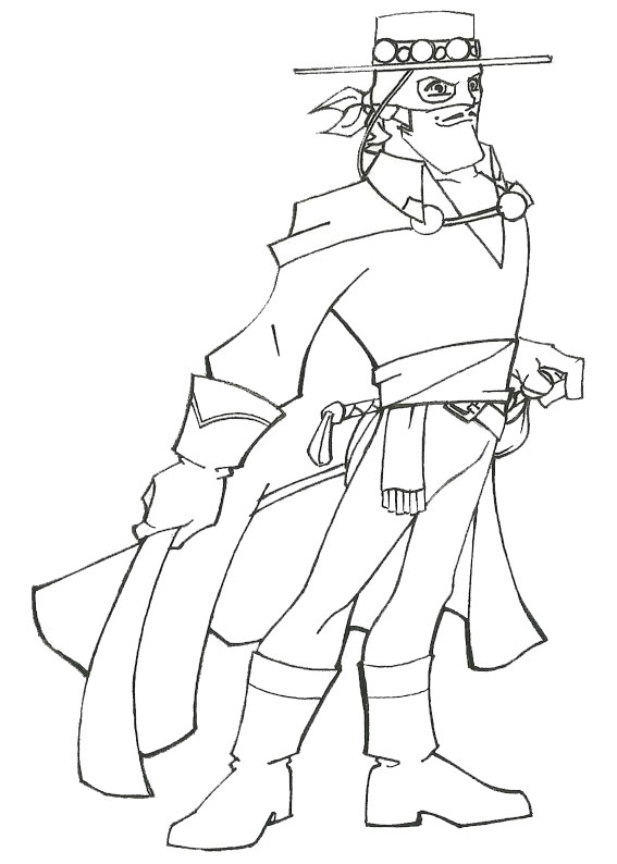 Disegni di Zorro da colorare - Disegni-Colorare.Com